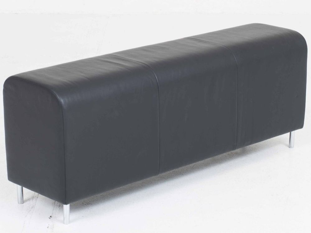 Vitra Bench III von Jasper Morrison in schwarzem Leder (Gebraucht) in ...