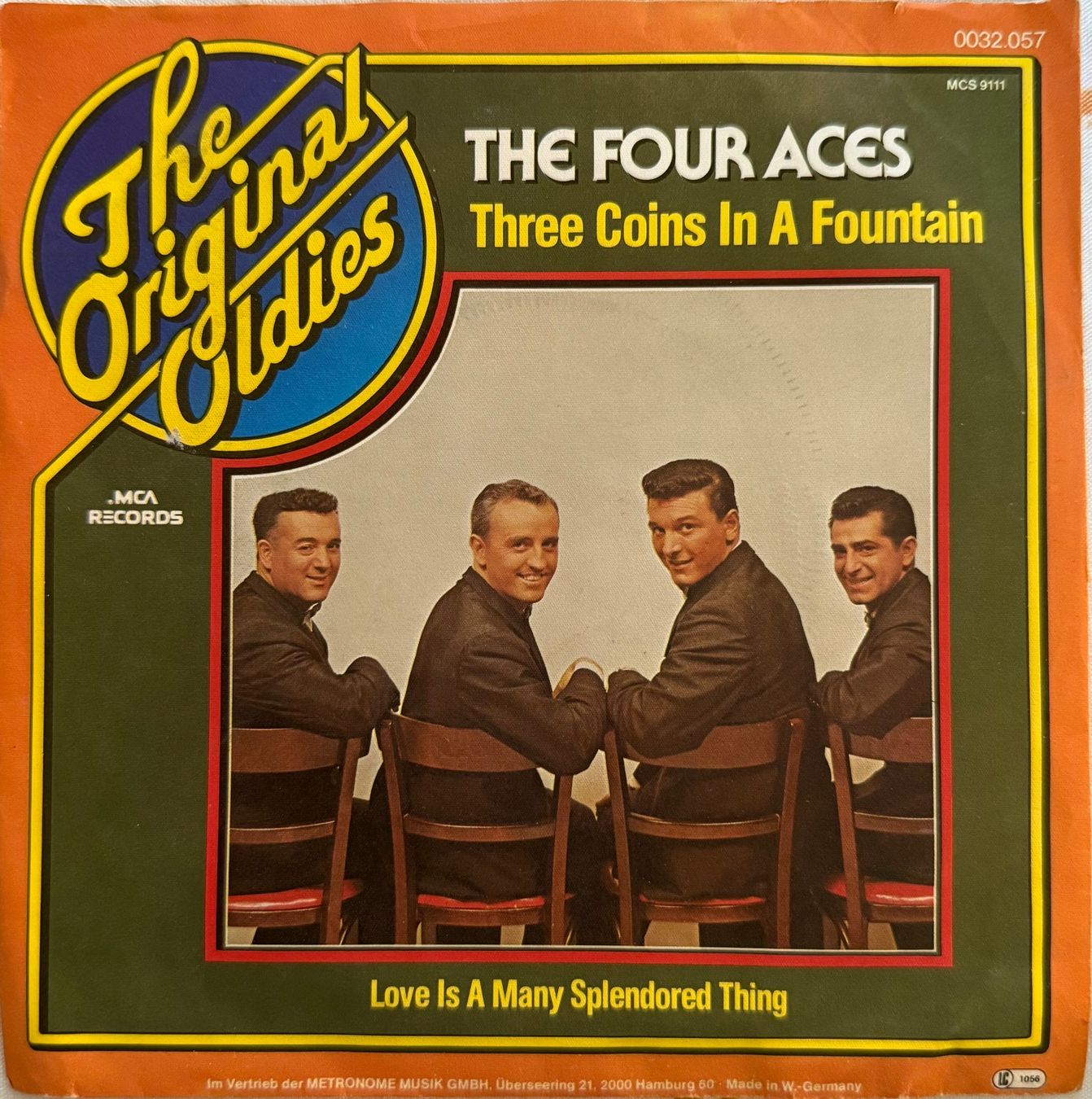 Single 7“ The Four Aces “Three Coins In A Fountain“ (Gebraucht) in ...