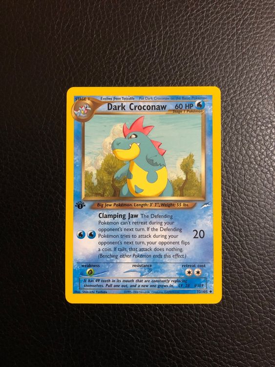 Neo Destiny Dark Croconaw 32/105 1st edition Ab 1 (Gebraucht) in ...