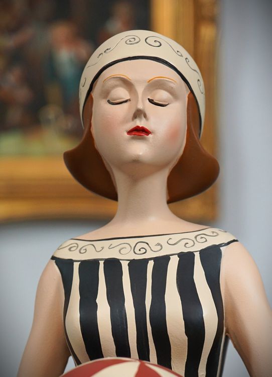Art Deco PIN UP GIRL Bade Model PARISER MODE FIGUR SKULPTUR (Gebraucht ...