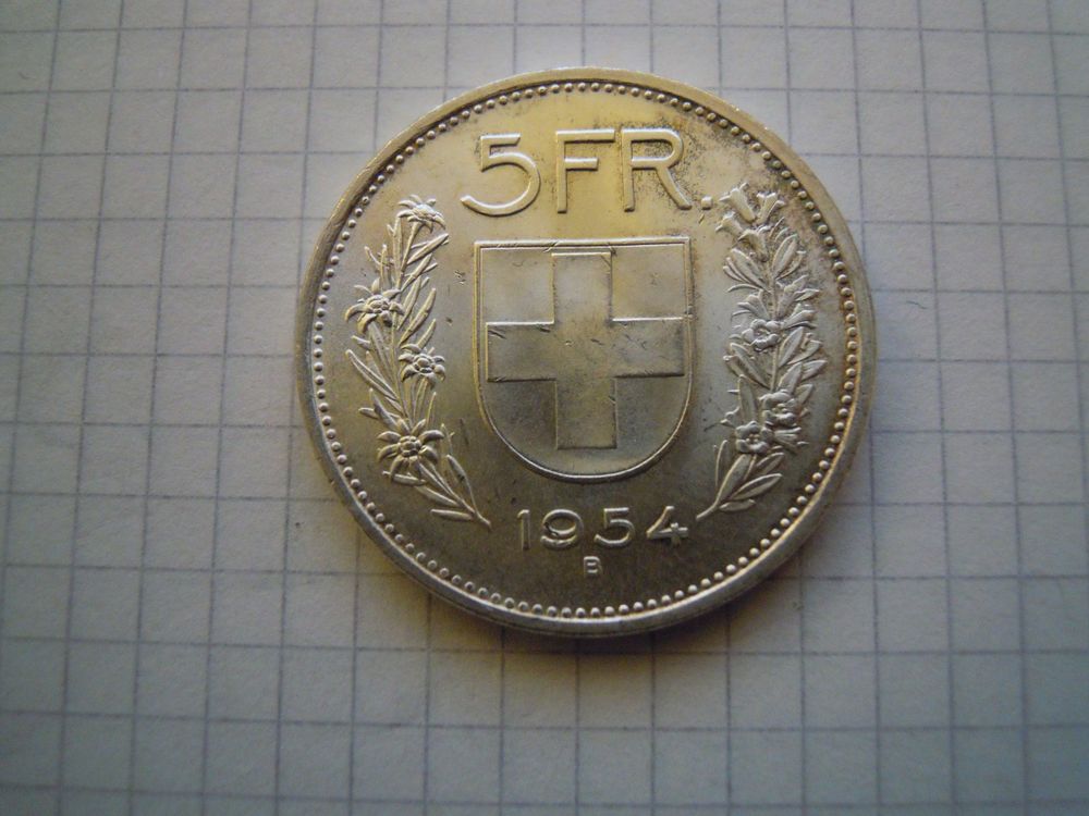 5 Fr. 1954 unz/stgl | Kaufen auf Ricardo