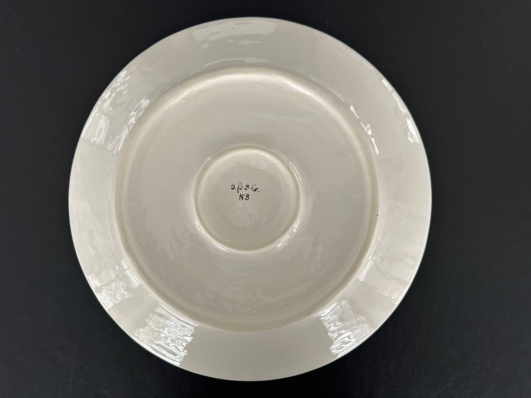 💫 Ines Boesch (enSoie) sehr grosser Platzteller Platinrand (Neu (gemäss ...