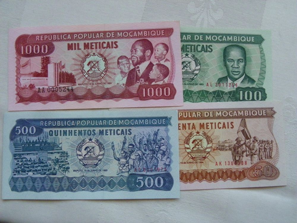 Mocambique 50/100/500/1000 Meticais, Wie Neu (Neu (gemäss Beschreibung)) in Untersiggenthal für ...