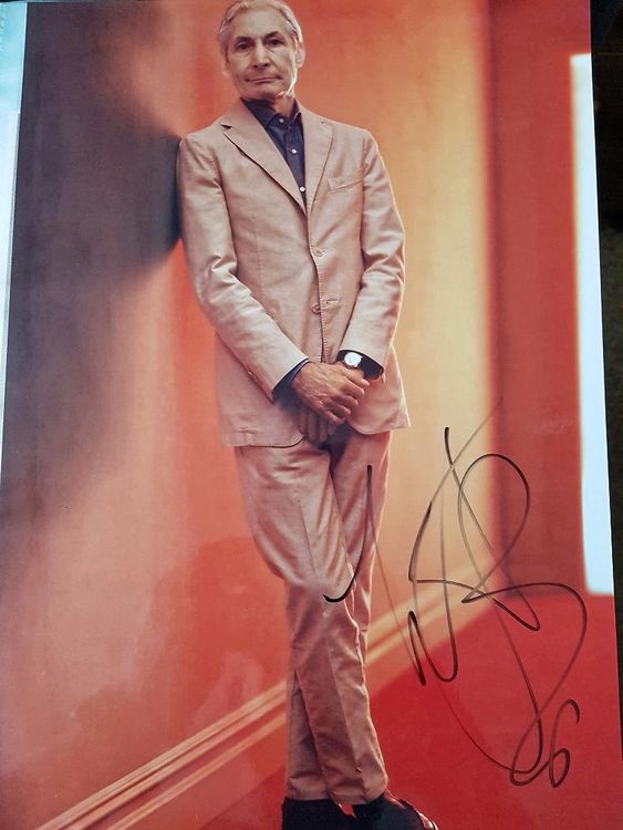 Charlie Watts - Stones - Original in-person Autogramm Foto (Gebraucht ...