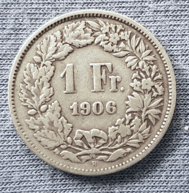 1 Franken 1906 uralte sehr rare Silbermünze ab nur 1 Fr !!! (Gebraucht) in Camignolo für CHF 3 ...