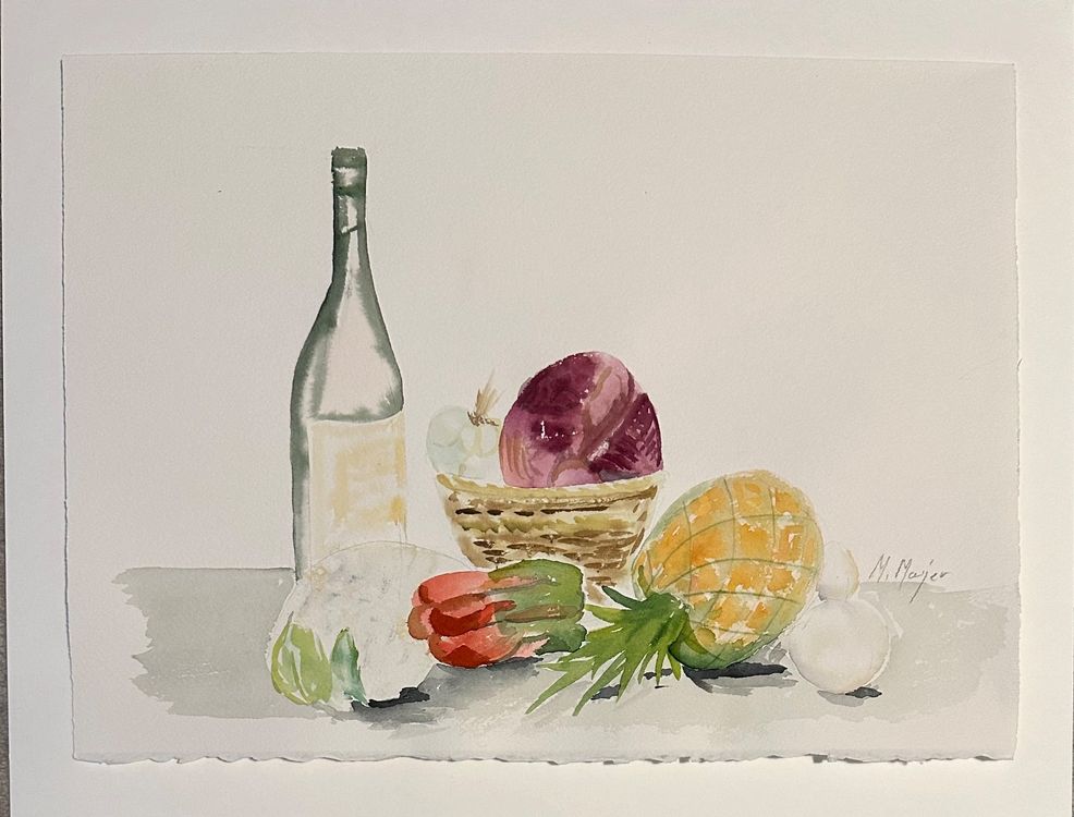 M.Meyer Stilleben Aquarell | Kaufen auf Ricardo