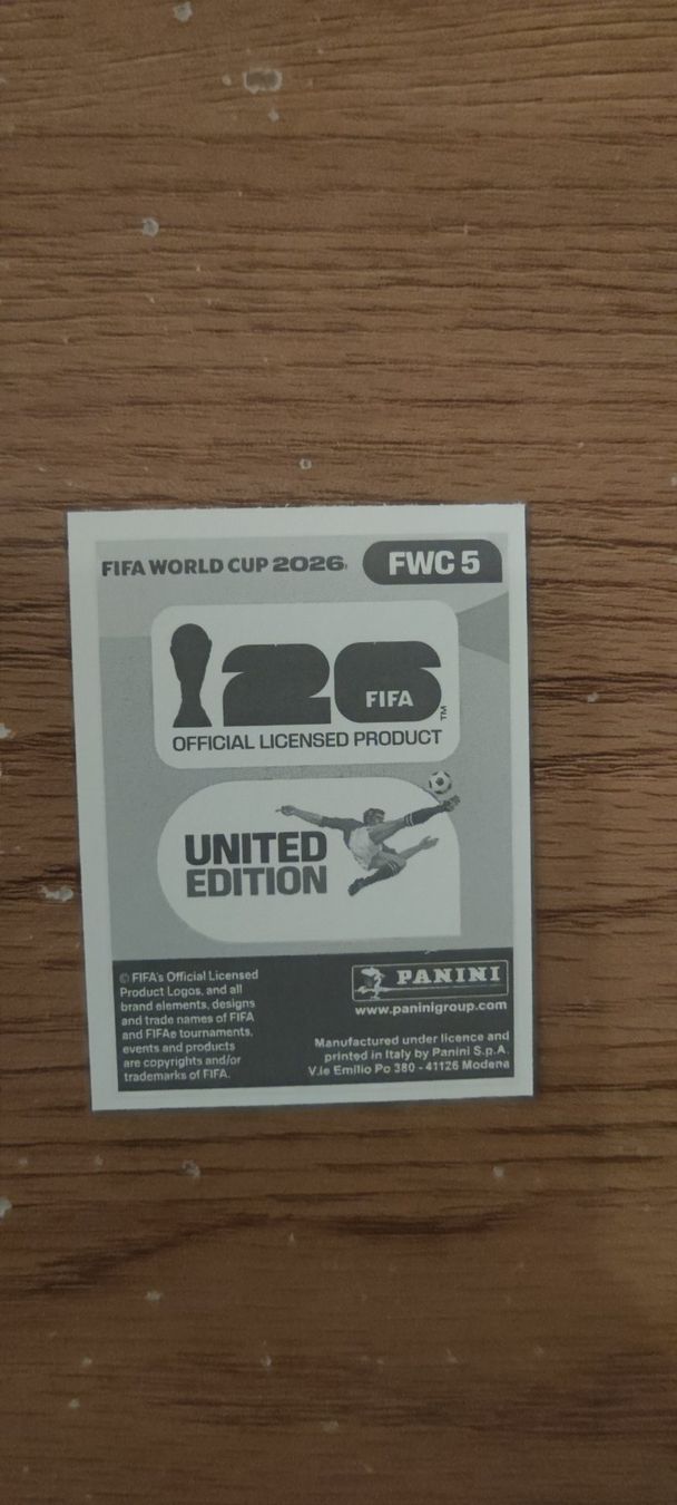 Panini FIFA World Cup 2026 Sticker - FWC 5 (Neu und originalverpackt ...