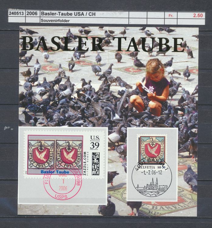 2006 "Basler Taube USA / Schweiz" - Souvenirfolder (Gebraucht) in Winterthur für CHF 2.5 – mit ...