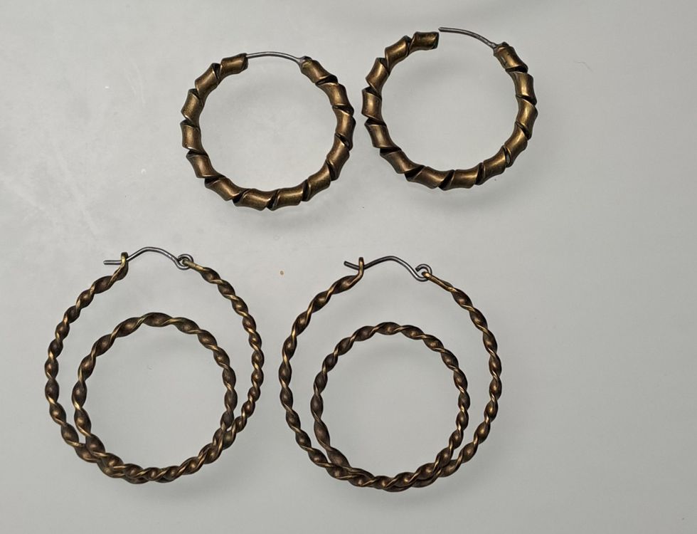 2 Paar Vintage Messing Creolen 80er Jahre *Handarbeit | Kaufen auf Ricardo