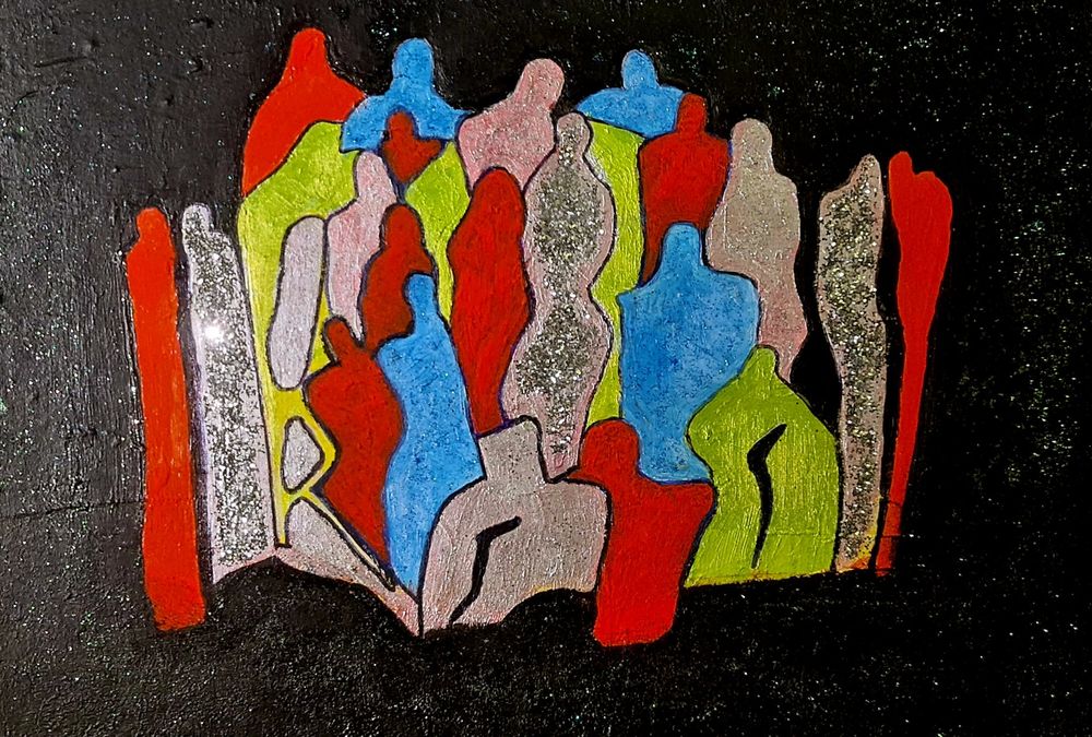 Acryl bild 40x40 mit Glanzsplitter (Neu und originalverpackt) in ...