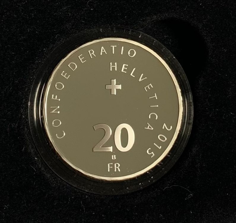 20 Franken Silber 2015 Abbaye de Saint-Maurice - pol. Platte (Neu und ...