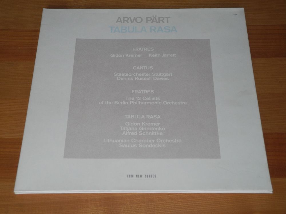 ARVO PÄRT: TABULA RASA - KREMER / JARRETT – ECM 1275 (Neu (gemäss ...