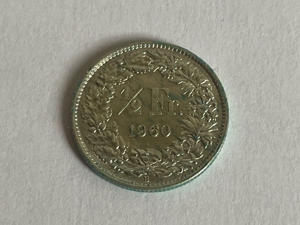 Superbe pièce ½ Fr HELVETIA 1960 en Argent | Kaufen auf Ricardo