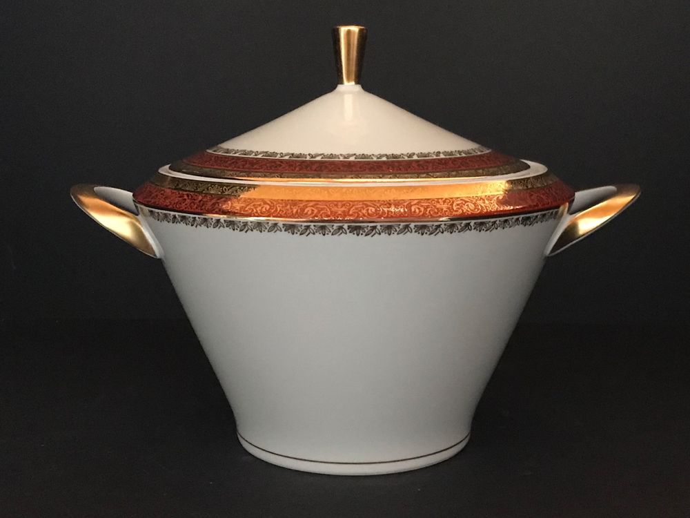 Geschirr Bavaria Neuerer Suppenschüssel Dekor Rubin / Gold | Kaufen auf ...