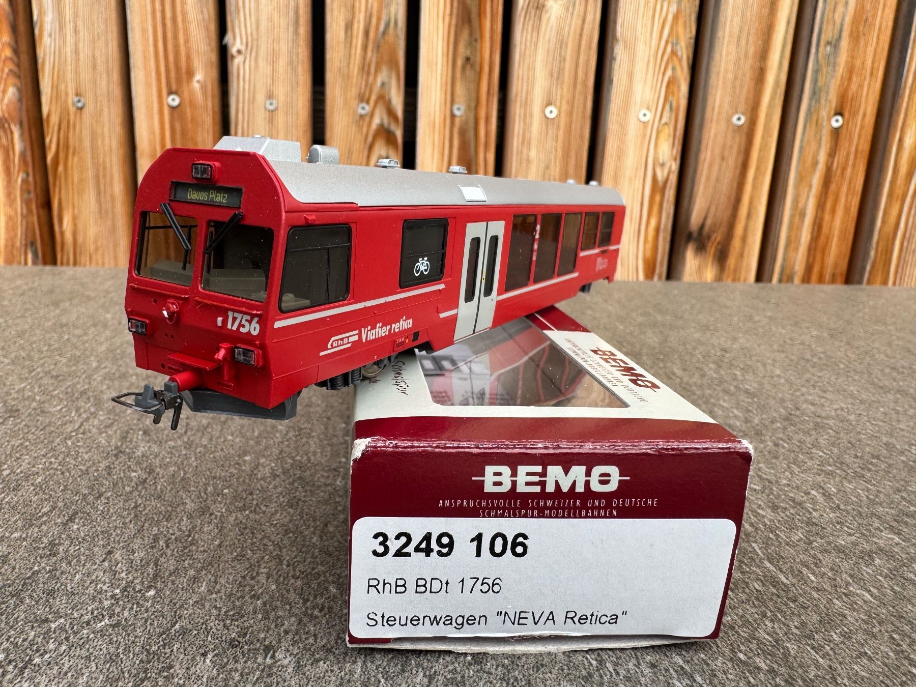Bemo 3249 106 RhB BDt 1756 Steuerwagen NEVA retica neuwertig (Gebraucht ...