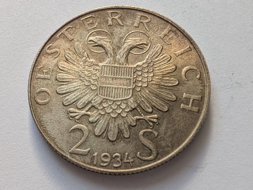 🇦🇹 Austria 2 schilling 1934 Dollfuss Silver 12g (Gebraucht) in ...