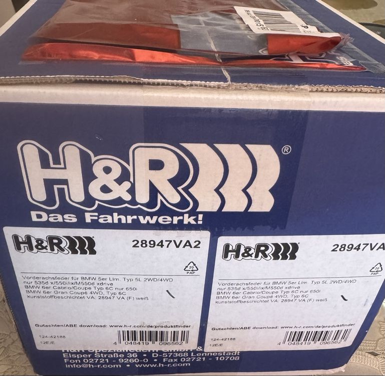 Ressort Avant H&R (Neu und originalverpackt) in Corsier-sur-Vevey für CHF 100 – nur Abholung auf ...