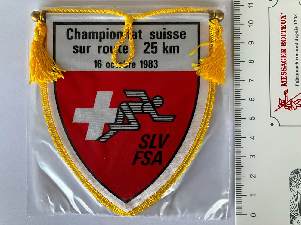 Vintage Fanion/Wimpel C.G.A ONEX / CHAMPION SUISSE 25 KM (Neu und ...
