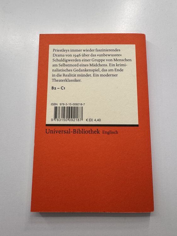 An Inspector Calls, J.B. Priestley -Englisch Lektüre📚 (Neu (gemäss ...