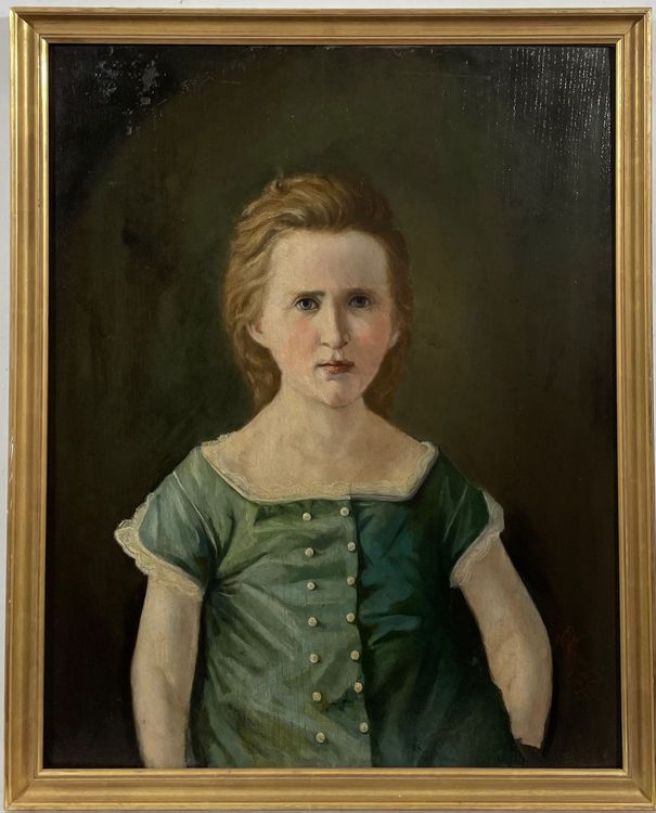 Antikes Gemälde einer Frau unleserlich Signiert | Kaufen auf Ricardo