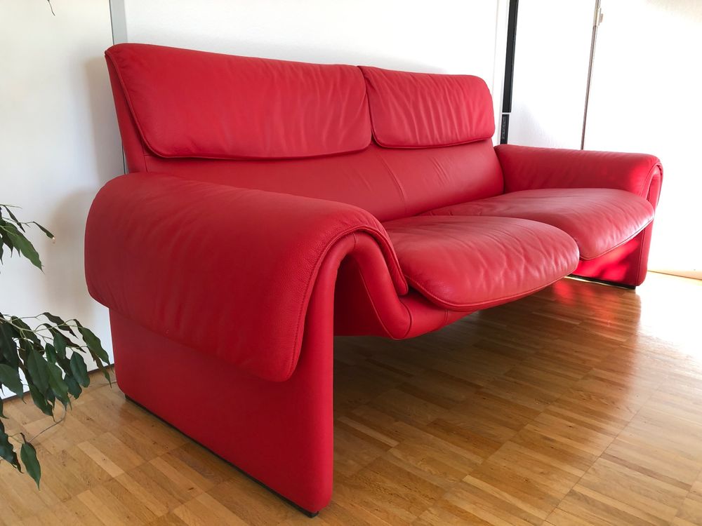 De Sede Sofa, 2.5 Sitzer, Leder, rot (Gebraucht) in Zofingen für CHF 510 – nur Abholung auf ...