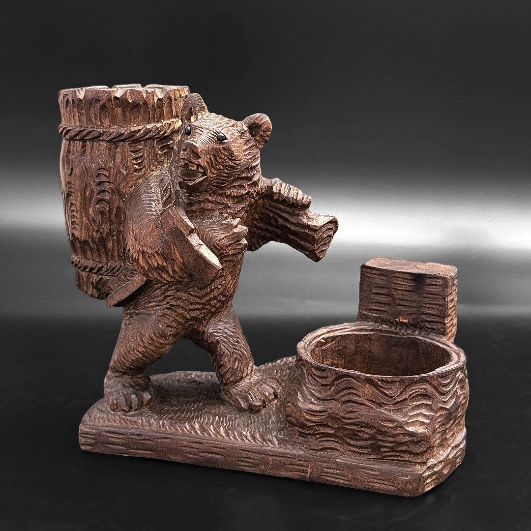 Antiker Holz Bär mit Fass - Original Brienz Arbeit! (Gebraucht) in ...