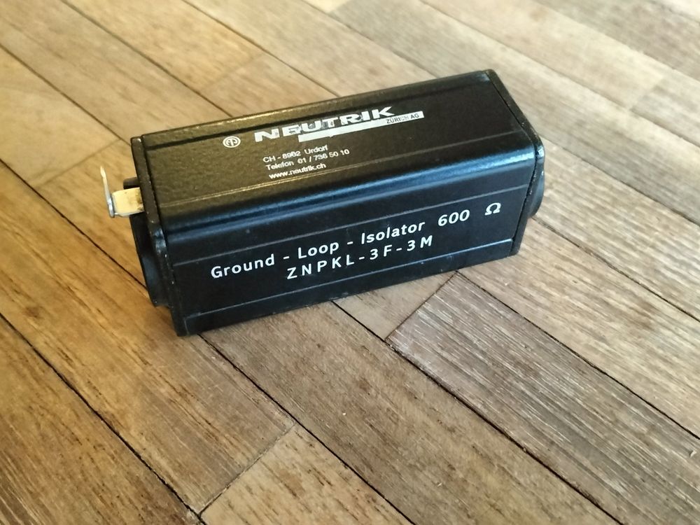Ground-Loop-Isolator für Signale mit 600 Ω - Neutrik (Gebraucht) in ...