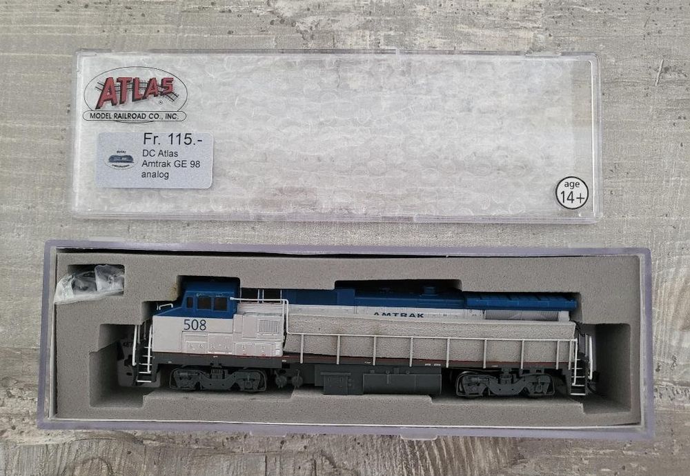 Atlas Spur N Amtrak GE 8-32BHW Lok blau/grau, bis max -60% | Kaufen auf Ricardo