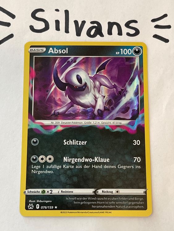 Absol Holo 076/159 Zenit der Könige Crown Zenith Deutsch | Kaufen auf Ricardo