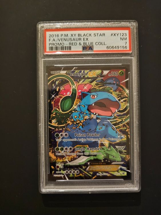 Venusaur EX Black Star Promo Red&Blue Collection XY123 PSA 7 (Neu ...