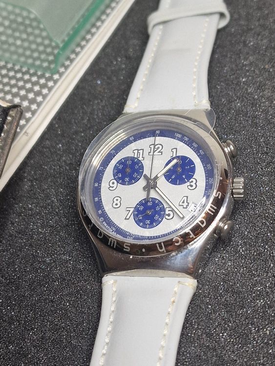 Swatch Chrono Irony SECRET AGENT LIGHT GREY YCS403D 40mm (Neu und ...