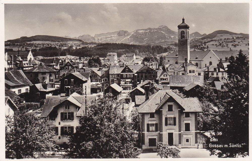 Gossau (SG) Ortsansicht - Nahaufnahme mit Säntis. | Kaufen auf Ricardo