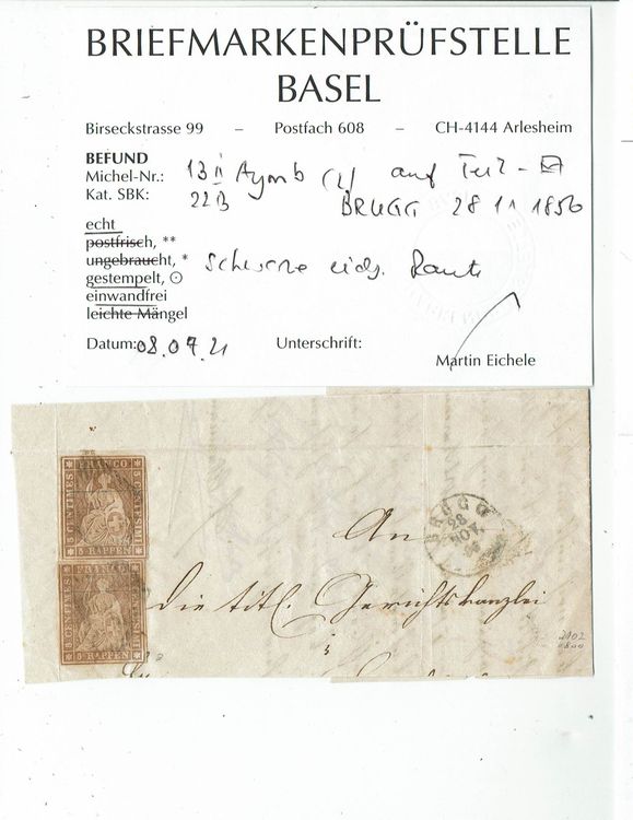 STRUBEL 10Rp (2x22B/B1) S RAUTE BEFUND (Gebraucht) in Rüschlikon für CHF 120 – mit Lieferung auf ...