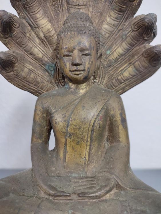 Herrlicher grosse Bronze Buddha Naga Schlange Südostasien (Gebraucht) in Schönenwerd für CHF 200 ...