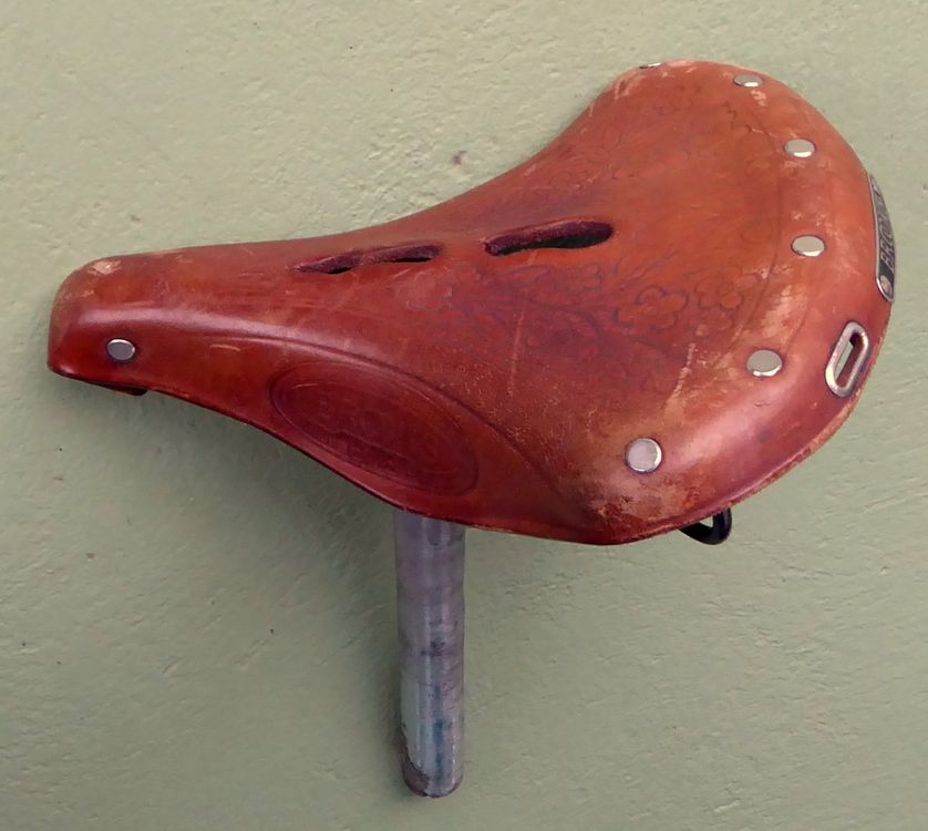 sehr schöner original vintage BROOKS B18 Damen-Leder-Sattel (Gebraucht ...