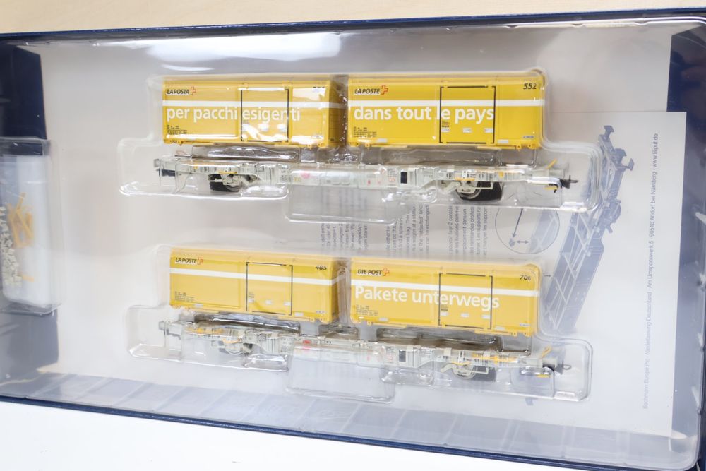 Liliput 2 x SBB Schweizer Post Containerwagen Set - L240039 (Gebraucht ...
