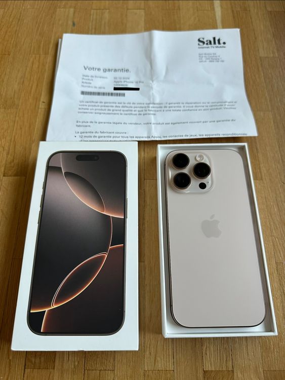 iPhone 16 pro 256gb Desert Titanium - état comme neuf ! (Gebraucht) in ...