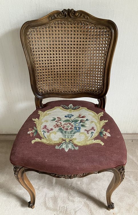 Antiker Stuhl Louis XV Stil / Gobelin / Wiener Geflecht (Gebraucht) in Wolfwil für CHF 53 – nur ...