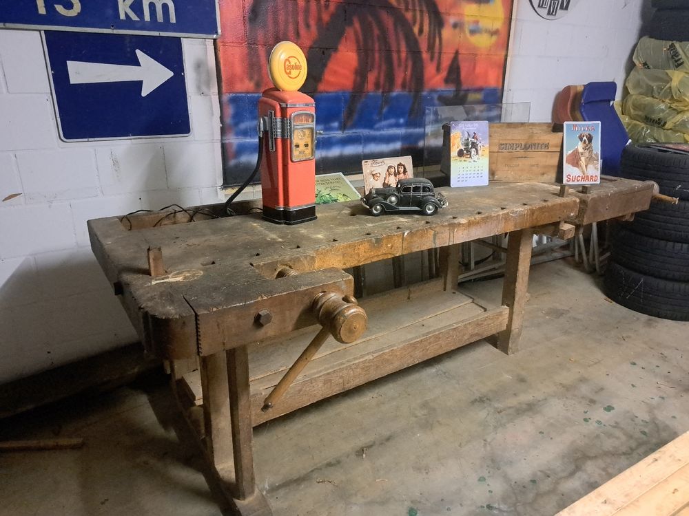 Uralter Hobelbank.SEHR GROSS..Zum Restaurieren.Deko Loft Tan (Gebraucht ...