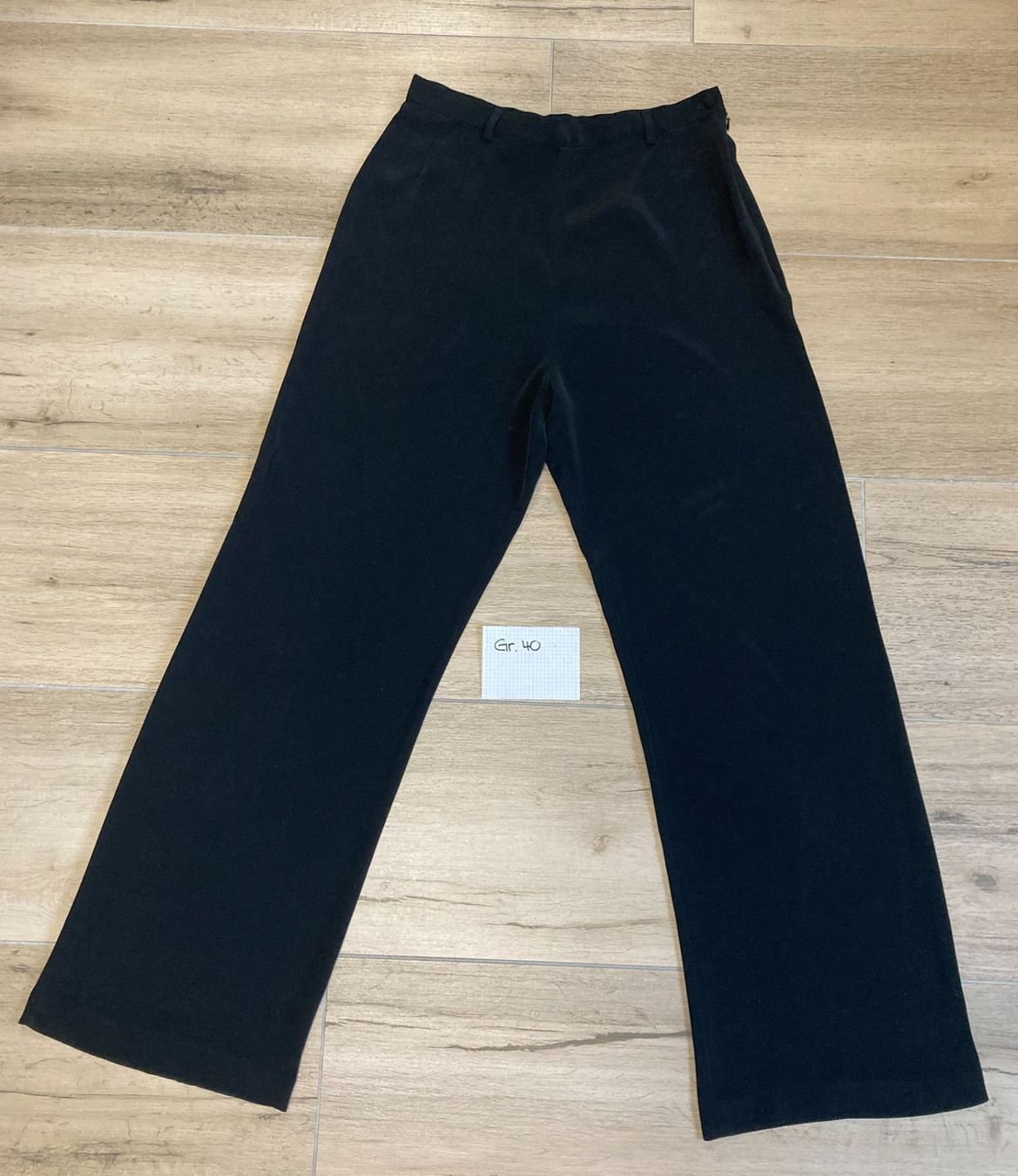 Hochwertige schwarze Hose, Marlene-Dietrich-Stil, Gr. 40 (Neu (gemäss ...