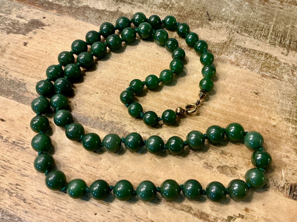 VINTAGE JADE COLLIER NATÜRLICH, 50-ER, 44 GR (Gebraucht) in Biglen für ...