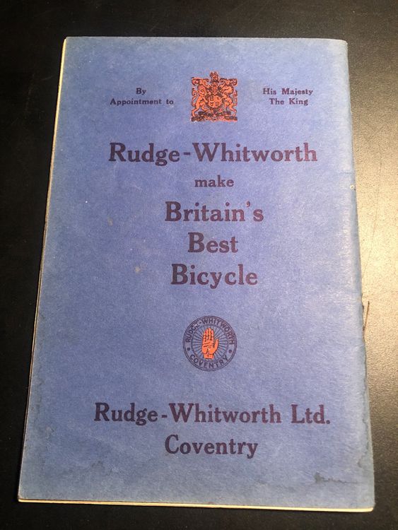 Technisches Handbuch RUDGE-WHITWORTH ULSTER 1930 Oldtimer | Kaufen auf ...
