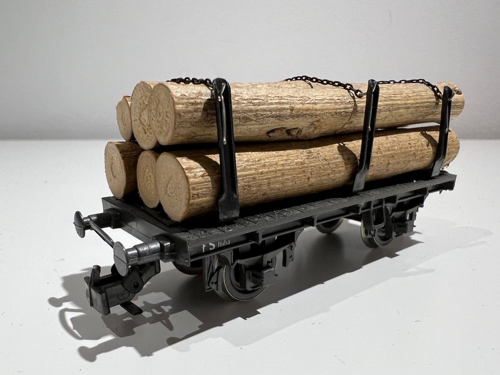 RIVAROSSI H0 2578 Rungenwagen mit Holz der FS Italia ! | Kaufen auf Ricardo