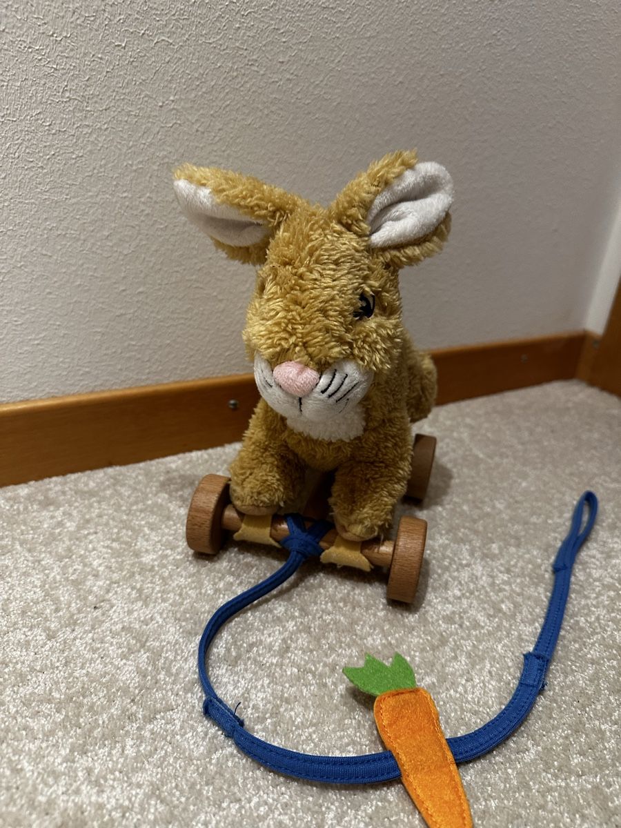 TCM Tchibo Holz-Zieh-Hase mit Karotte für Ostern Top Zustand (Gebraucht ...