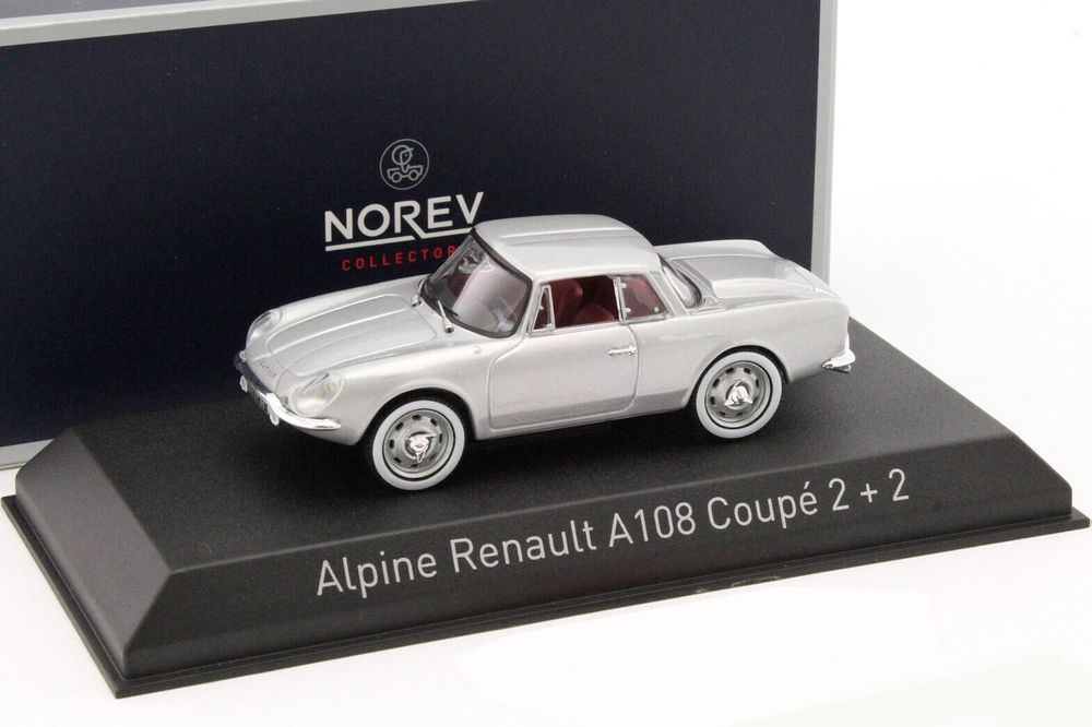 ALPINE A108 COUPE 2+2 1961 SILBER 1:43 NOREV (Neu und originalverpackt ...