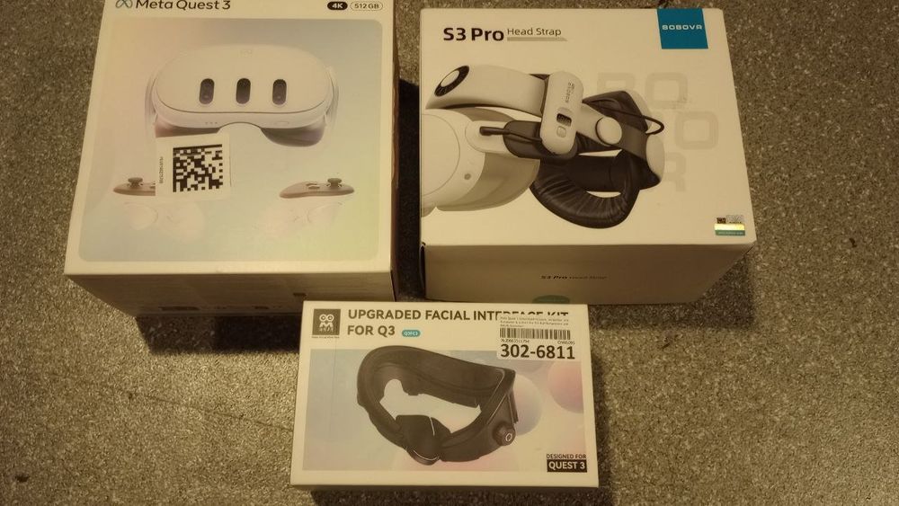 Meta Quest 3 + Bobovr S3 Battery Strap + AMVR Komfort Pro (Gebraucht ...