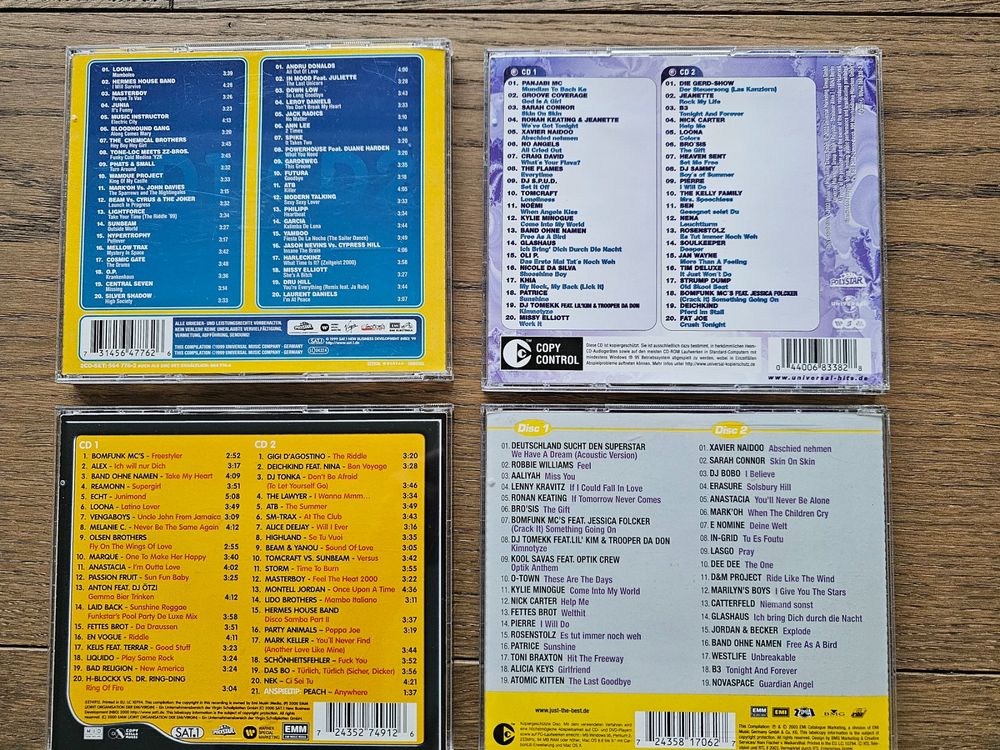CD-Sampler Mega Hits 1999, 2000, 2003; 4 x 2 CD's | Kaufen auf Ricardo