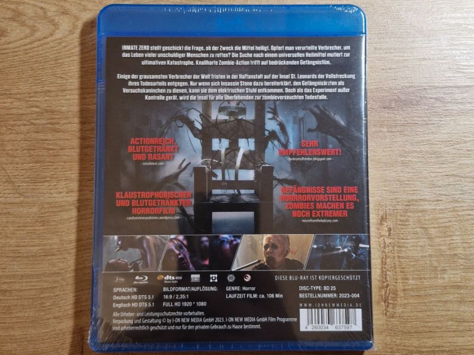 Inmate Zero (2020) Uncut RAR NEU OVP Bluray (Neu und originalverpackt) in Pfungen für CHF 4 ...