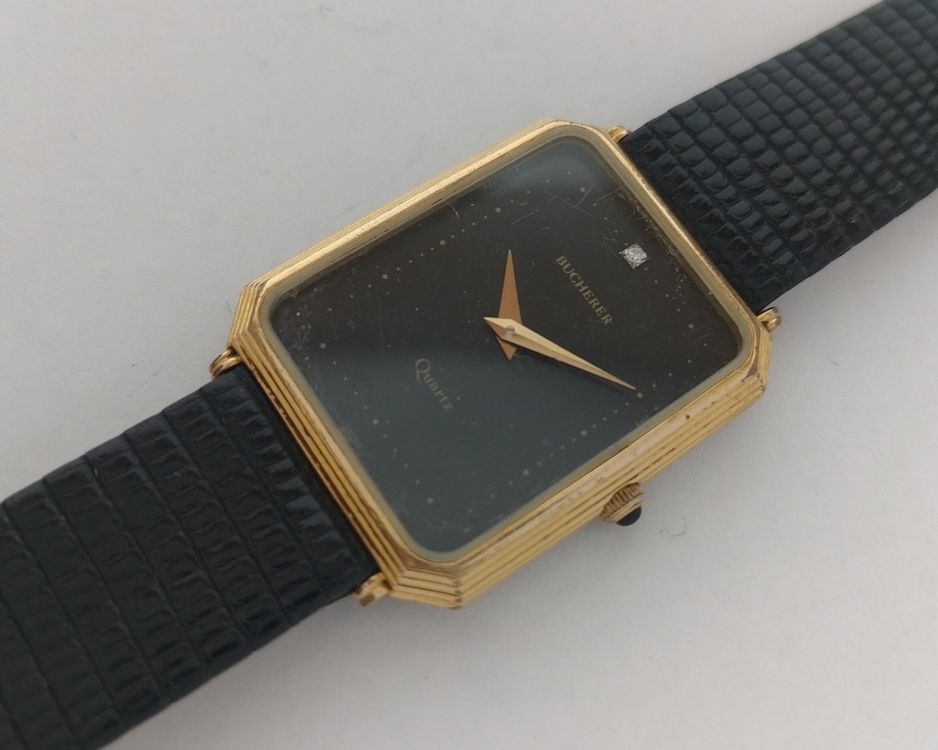 Bucherer Quartz Herrenuhr, Vergoldet | Kaufen auf Ricardo
