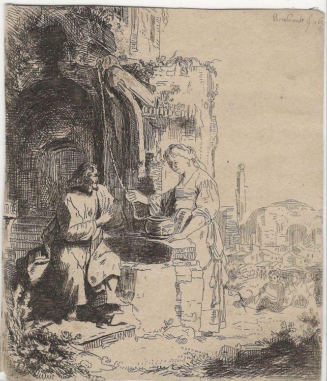 Radierung,Rembrandt,Christus,Samariterin | Kaufen auf Ricardo